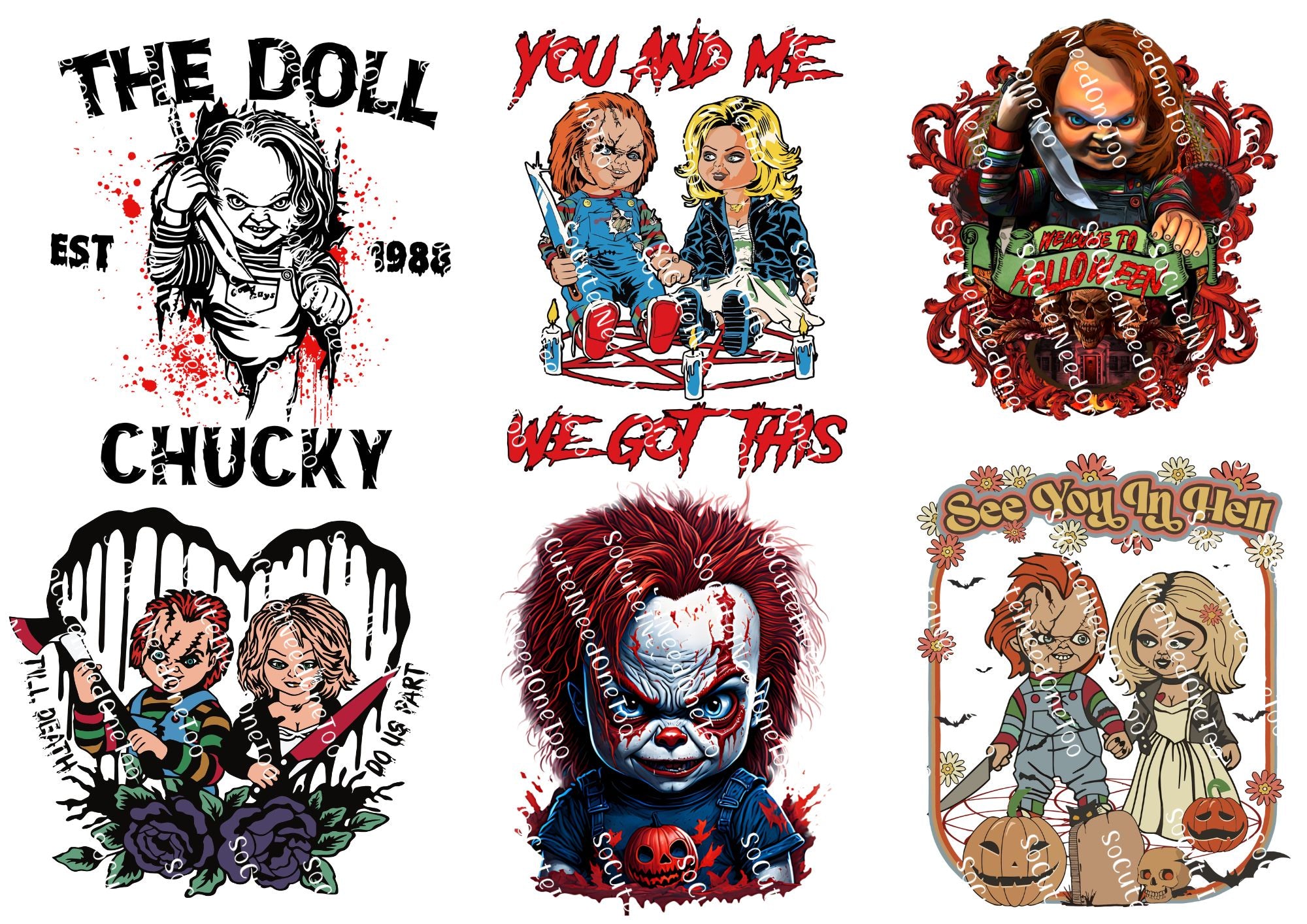Chucky Waterslide Decals - Child's Play Horror Movie Designs ...