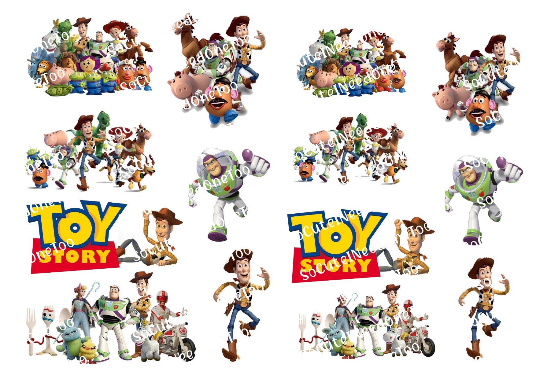 Toy Story #3A Smaller Waterslide Decals – SoCuteINeedOneToo